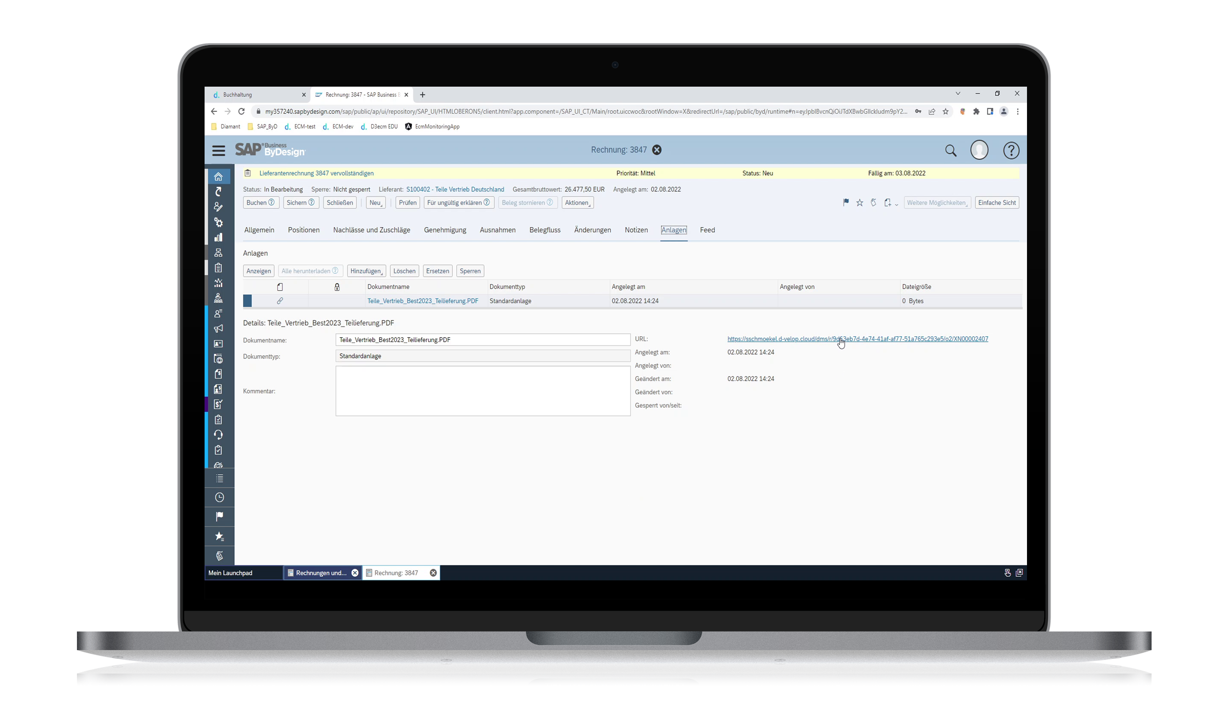 Digitale Geschäftsprozesse in SAP Business ByDesign integriert