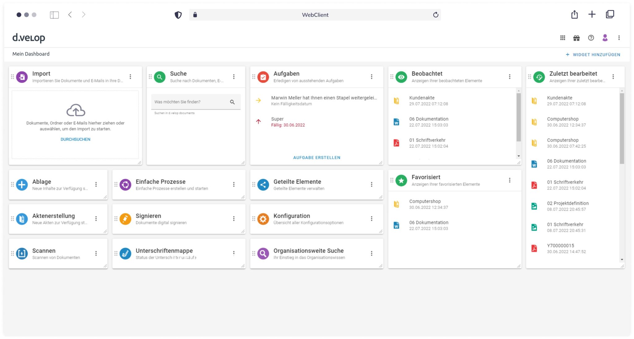 d.3one Webclient - Wissen einfach zugänglich | d.velop AG